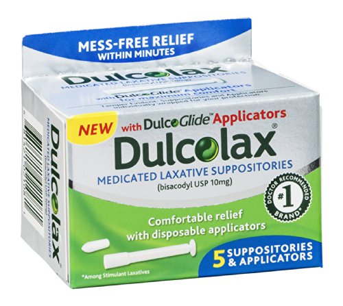 Buy Dulcolax Medicated Suppositories & Applicators, 5 ct (Pack of 3 ...