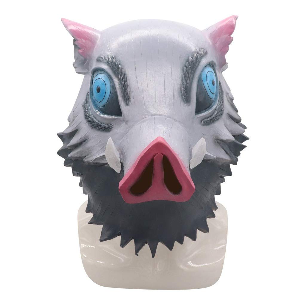 Demon Slayer Hashibira Inosuke Mask Anime Pig Mask Halloween Costume ...