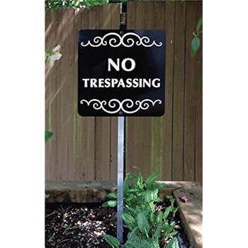 Amazon.com : 8" x 8" Aluminum NO TRESPASSING Sign with Stake : Yard ...
