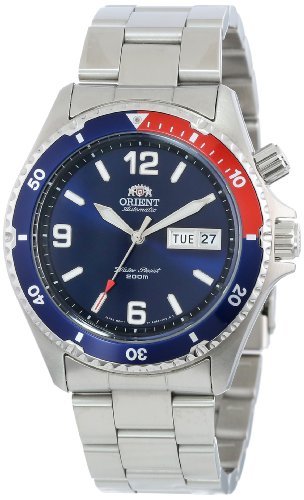 Orient Men's CEM65006D Blue and Red Bezel Automatic Dive Watch | Amazon ...
