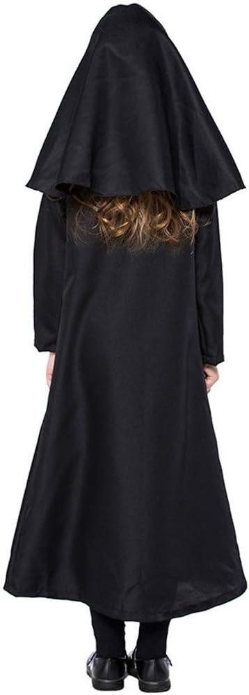 LOLANTA Girls Catholic Nun Costume Kids Halloween Saint Days Costume ...