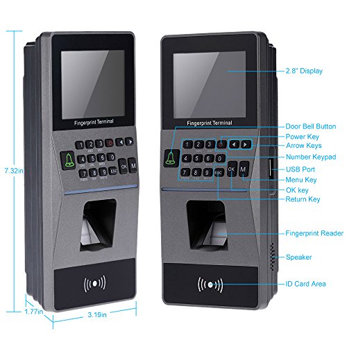 Купить KKmoon Biometric Fingerprint Access Control System TCP/IP, RS485 ...