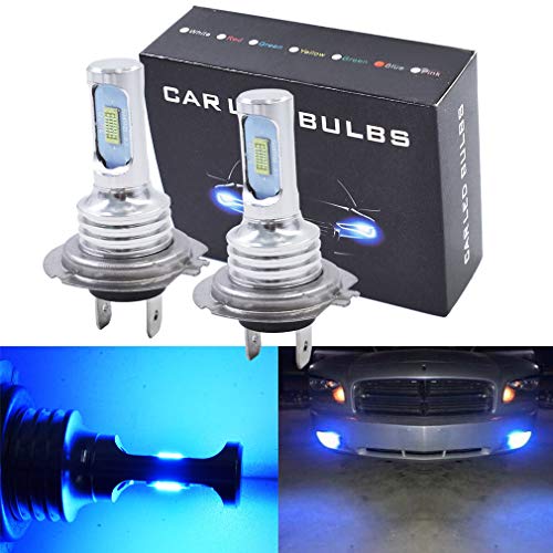 2 x H7 LED Headlight Bulbs 35W Extremely Bright 4000LM 8000K Ice Blue ...