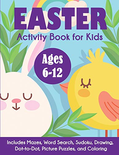 Easter Activity Book for Kids: Ages 6-12, Includes Mazes, Word Search ...