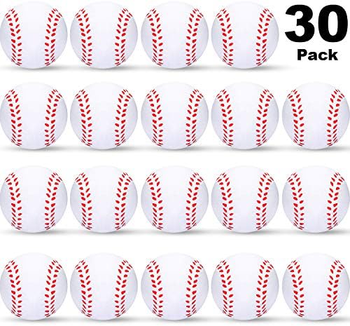 30 Packs Baseball Stress Balls Baseball Party Favors Foam Mini Baseball ...