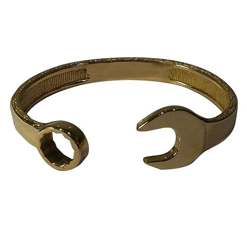 Men's Solid Spanner Bangle Bracelet cast in 9ct Yellow Gold 60 Grams 8 ...