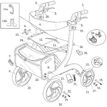 Amazon.com: Replacement Parts for Drive Nitro Rollator, 10266 (5.Gray ...