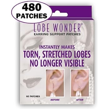 Amazon.com: Lobe Wonder 300 Invisible Earring Ear-Lobe Support Patches ...