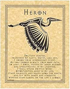 Amazon.com: AzureGreen EPHERP Heron Prayer Poster: Office Products