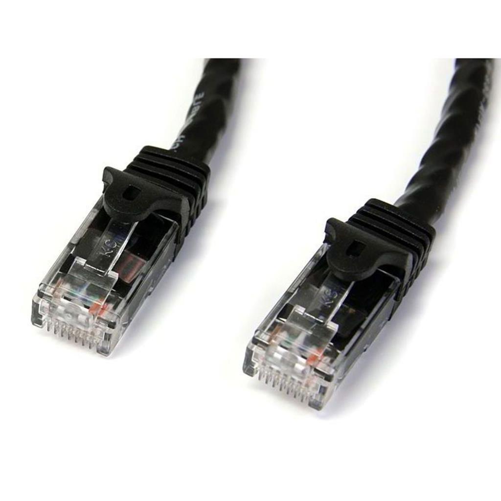 StarTech.com 50 ft CAT6 Ethernet Cable - Black CAT 6 Gigabit Ethernet ...