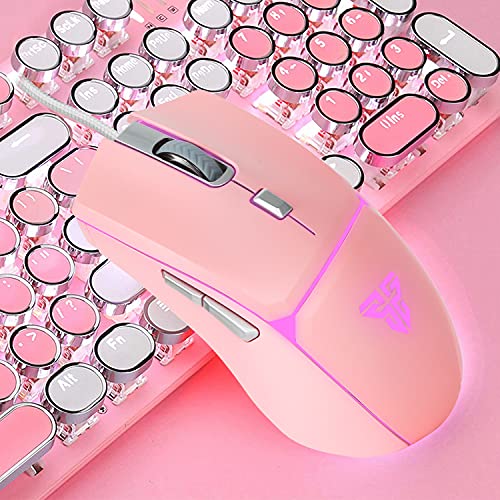 Lightweight Wired Gaming Mouse Pink: FANTECH 8000 DPI Optical Computer ...