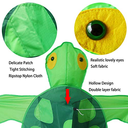 ZHUOYUE Sea Turtle Kites for Kids Boys Girls,Single Line Nylon 3D Kite ...