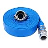 2 inch x 100ft PVC Lay Flat Discharge Hose With Aluminum Camlock C & E ...