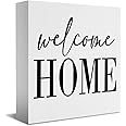 Amazon.com: HTBIG Welcome Home Sign Home Decor Desk Decor Wooden Box ...