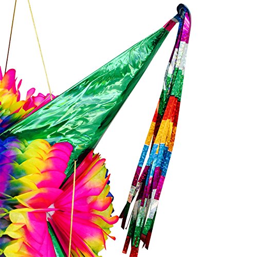 Extra Large Mexican Star Piñata - Now with 30 Ft Rope | Tie Dye Rainbow ...
