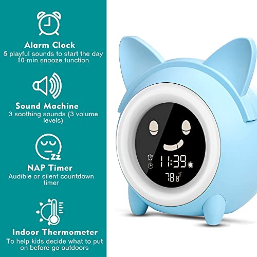 Kids Alarm Clock for Kids, Toddlers Alarm Clock Sleep Training Clock ...