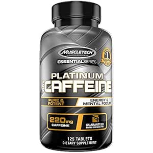 Muscletech Platinum 100% Caffeine Pill, Unflavored, 125 Count: Amazon ...