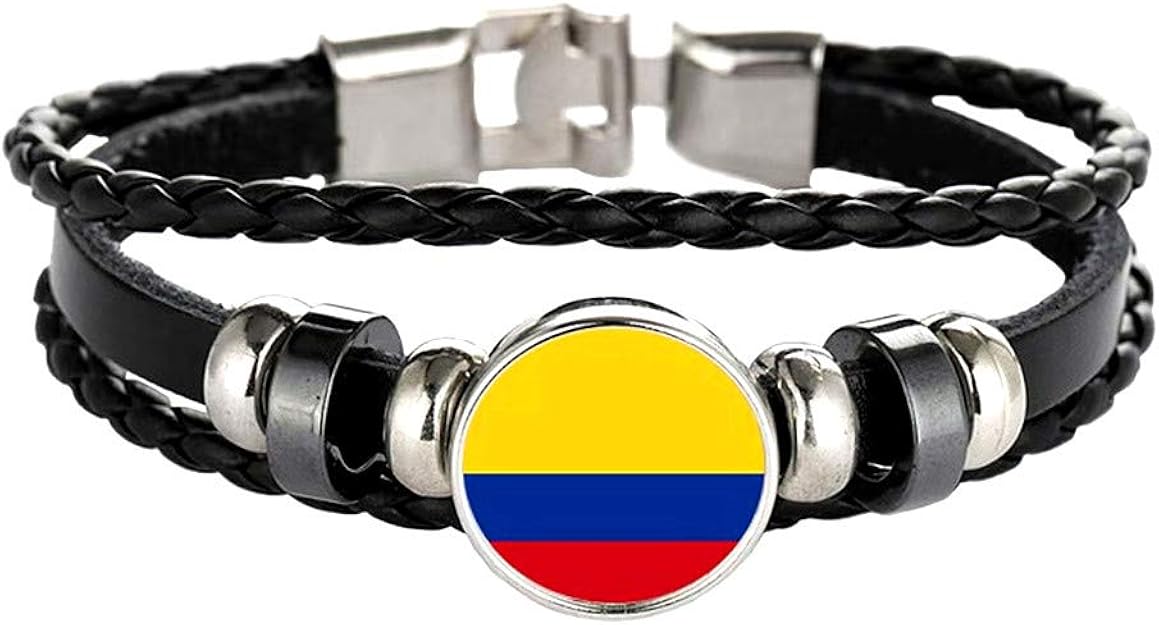 Amazon.com: Flag Style Colombia Handmade Bracelet Travel Souvenir Gift ...