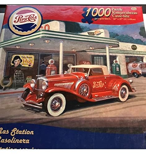 Pepsi-Cola Vintage 1000 Piece Jigsaw Puzzle | Gas Station 1950s in ...