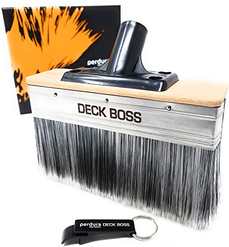 Perdura DECK BOSS Deck Stain Brush Fence Floor Applicator - HUGE 7 inch ...
