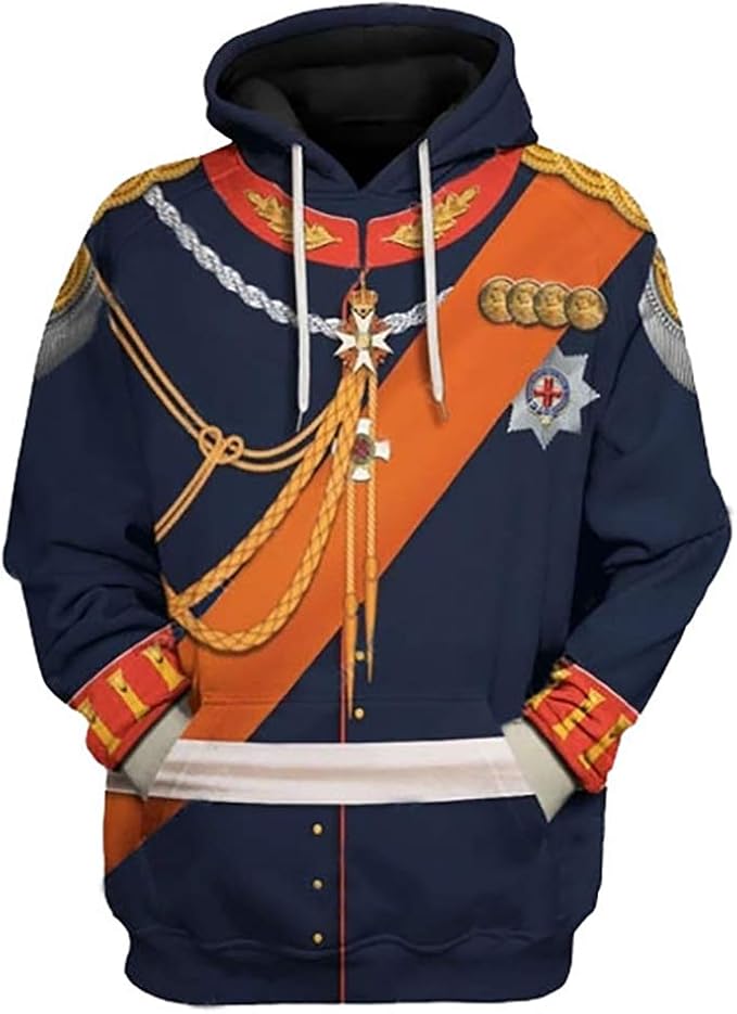 3D Printed Historical Pullover Hoodie Pants Cosplay Uniform for Famous ...