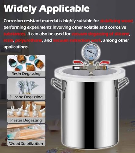 Vacuum Chamber For Resin Without Pump 2 3 5 6 9 13 19 20 26 Gallon ...
