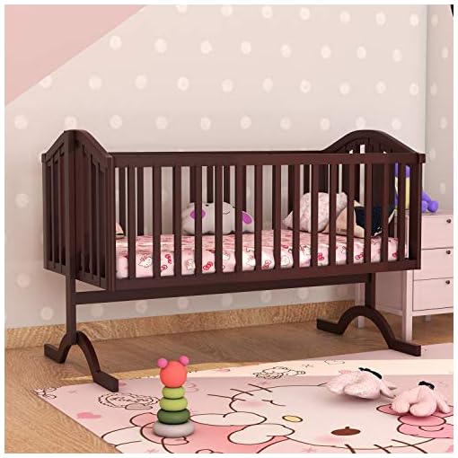 Luvlap C-10 Baby Wooden Cot, Baby Cradle, Baby Crib, with Mosquito Net ...