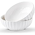 Amazon.com | Porzelo White Serving Bowls For Entertaining - Large Salad ...