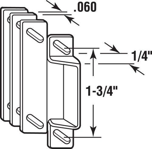 Prime-Line Products K 5009 Screen Door Strike Plate, 1/4-Inch with ...