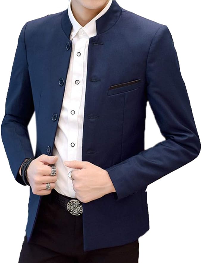 hibasing Giacca da Uomo Formale da Uomo in Stile Cinese con Collo alla ...