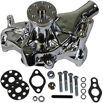 Amazon.com: Long Water Pump Chrome High Volume for SBC Small Block ...