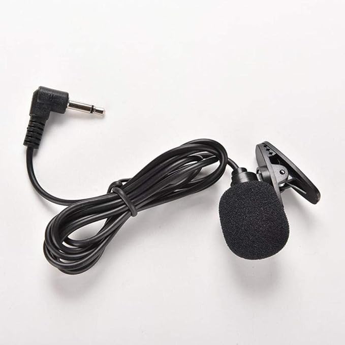 3.5mm 1.5m Microphone Clip with Mini USB External Mic Audio Adaptor ...
