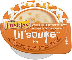 Friskies Lil’ Soups Cat Food Complement, Chicken & Butternut Squash in ...