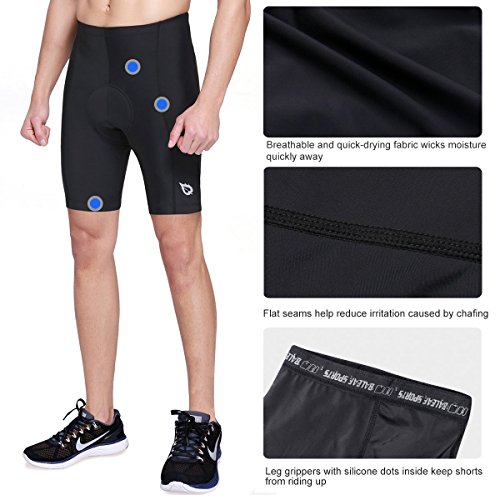 BALEAF Men's Cycling Shorts 3D Padded Bicycle Riding Pants Bike Biking Clothes MTB Pockets UPF ...
