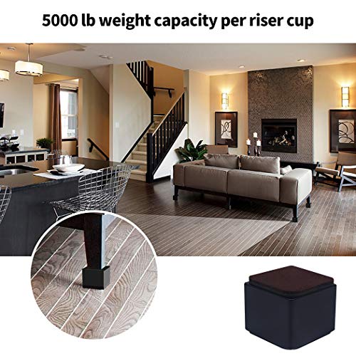 Ezprotekt 2 Inch Bed Riser - Solid Steel Self Adhesive Furniture Riser ...