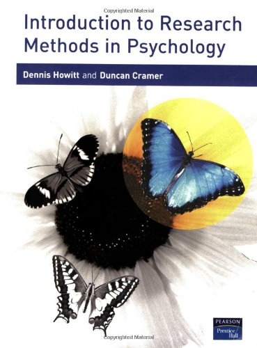 Introduction to Research Methods in Psychology: Howitt, Dennis, Cramer ...