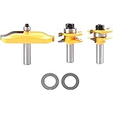 Yonico 12335 3 Bit Raised Panel Cabinet Door Router Bit Set, Ogee Rail ...