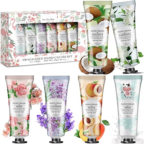 VISCOO 6 Pack Plant Fragrance Hand Cream for Dry Hands,Moisturizing ...