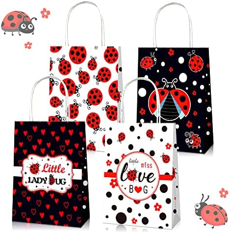 Roaring Good Time 12 PCS Ladybug Party Favor Bags Ladybug Party ...