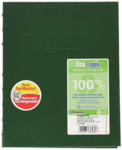Blueline EcoLogix NotePro Notebook 9.25x7.25-Inch 200 Pages, Green ...