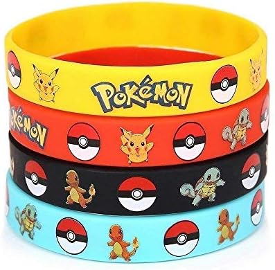 24 pc Pokemon Silicone Bracelet Set - Great for Parties and Loot Bags ...