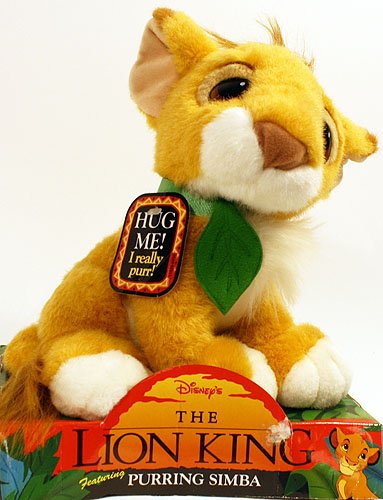 Disney's the Lion King Purring Simba Plush Toy - Import It All