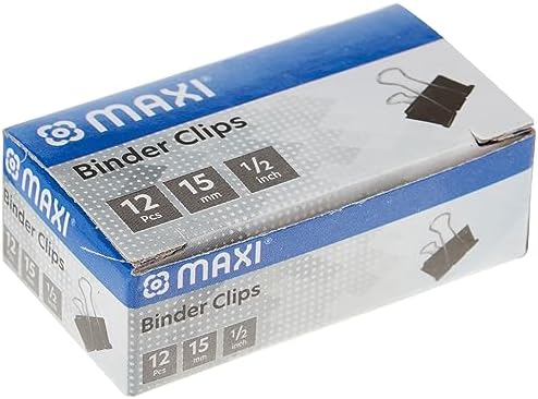 MAXI BINDER CLIP 15MM BOX OF 12PC BLACK price in Saudi Arabia | Amazon ...