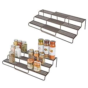 Amazon.com: mDesign Adjustable, Expandable Kitchen Wire Metal Storage ...