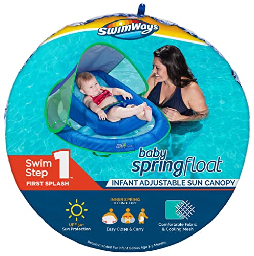 SwimWays Baby Spring Float With Adjustable Canopy And UPF Sun ...