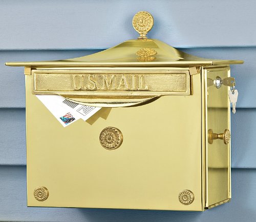 Home Impressions Victorian Solid Brass Locking Mailbox | Amazon price ...