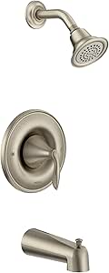 Moen Eva Brushed Nickel Posi-Temp Single-Handle Tub and Shower Trim Kit ...