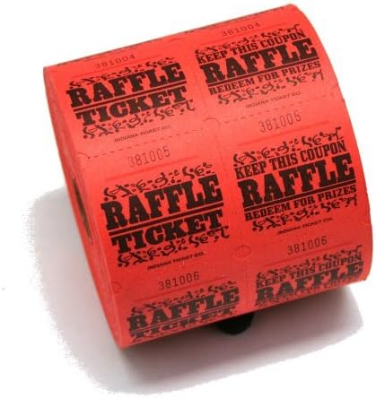 Red Raffle Tickets : roll of 1000: Amazon.co.uk: Office Products