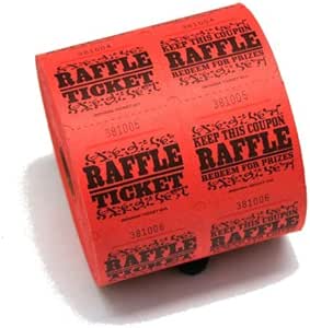 Amazon.com : Red Raffle Tickets : roll of 1000 : Office Products