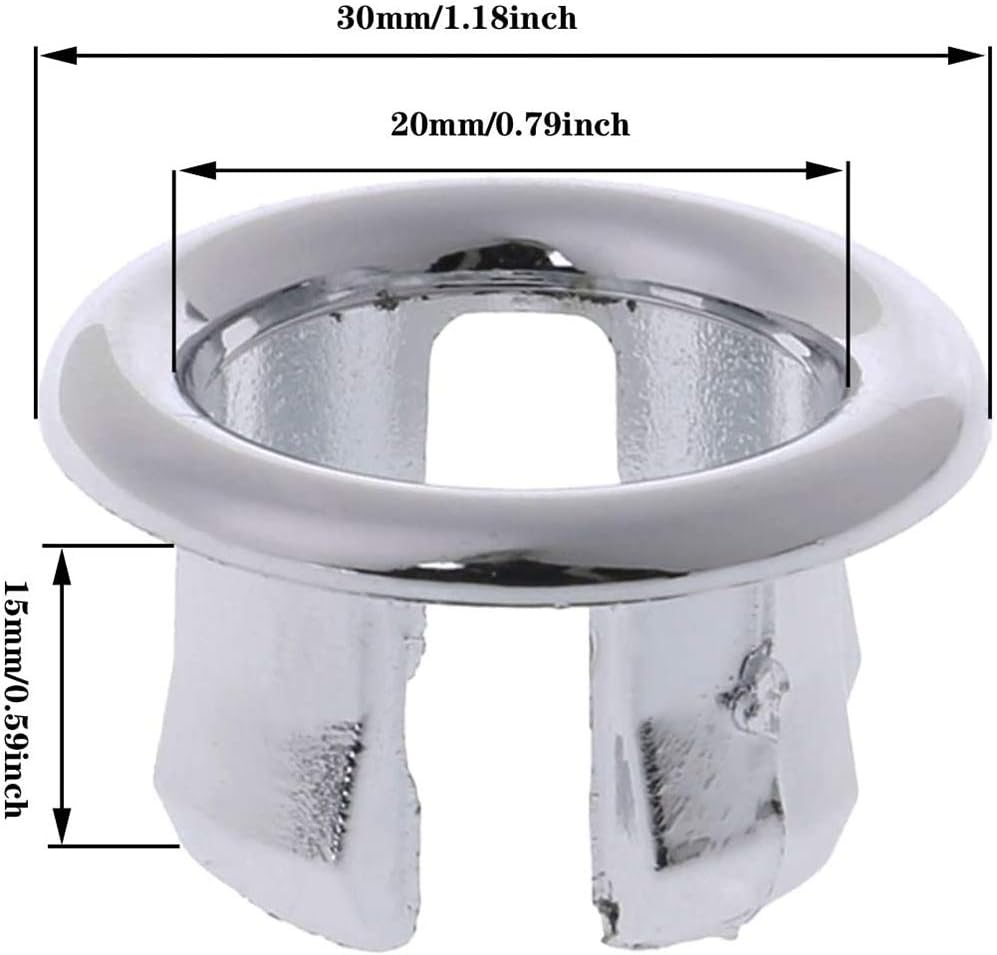 Sink Overflow Ring Kitchen Bathroom Basin Trim Bath Sink Hole Round ...